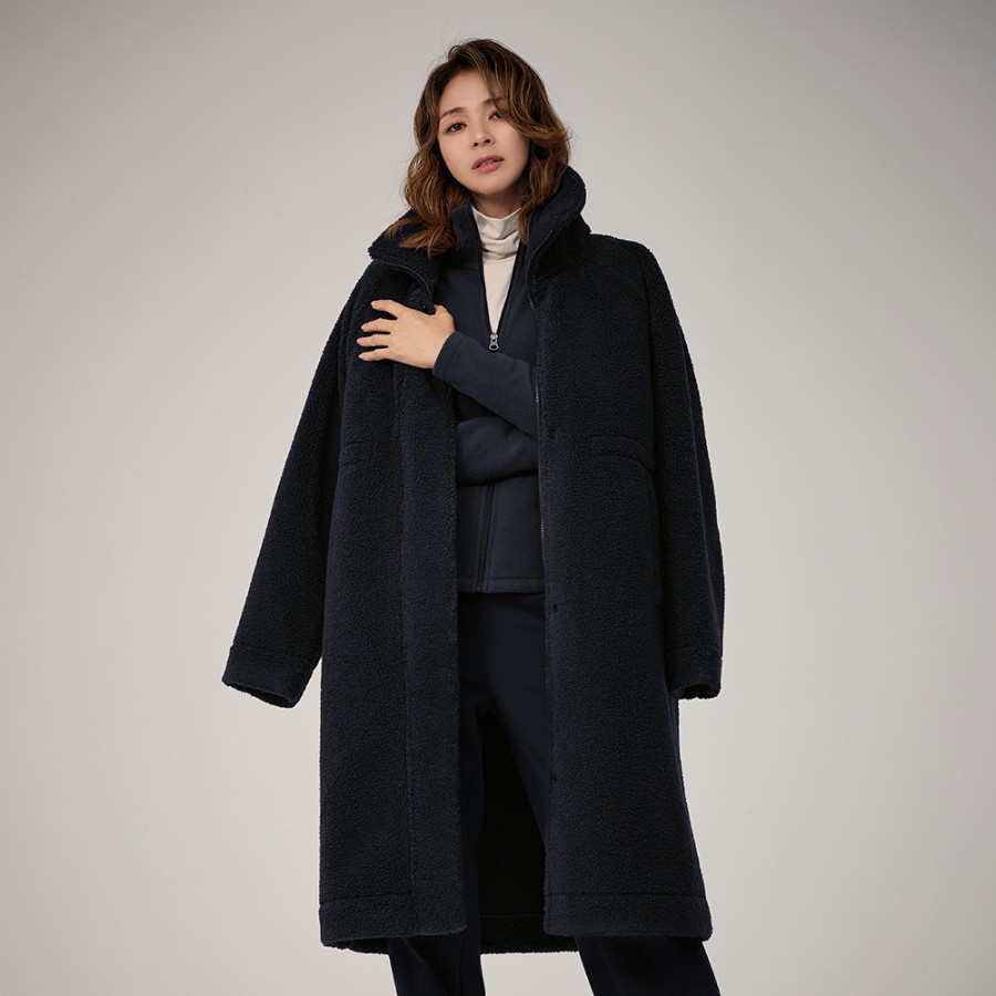 [STL 쉐르파 보아 테크 스트링 롱코트]